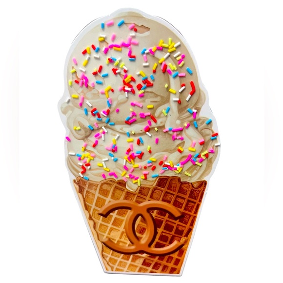 Accents | Chanel Ice Cream Cone Party Decoration With 3d Sprinkles ...